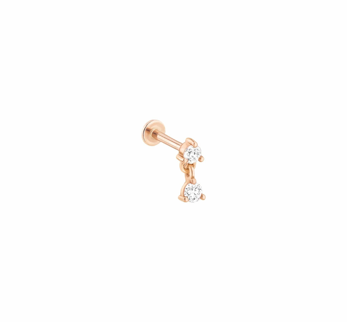 Infinity piercing or rose et diamants – StoneParis | par Marie Poniatowski